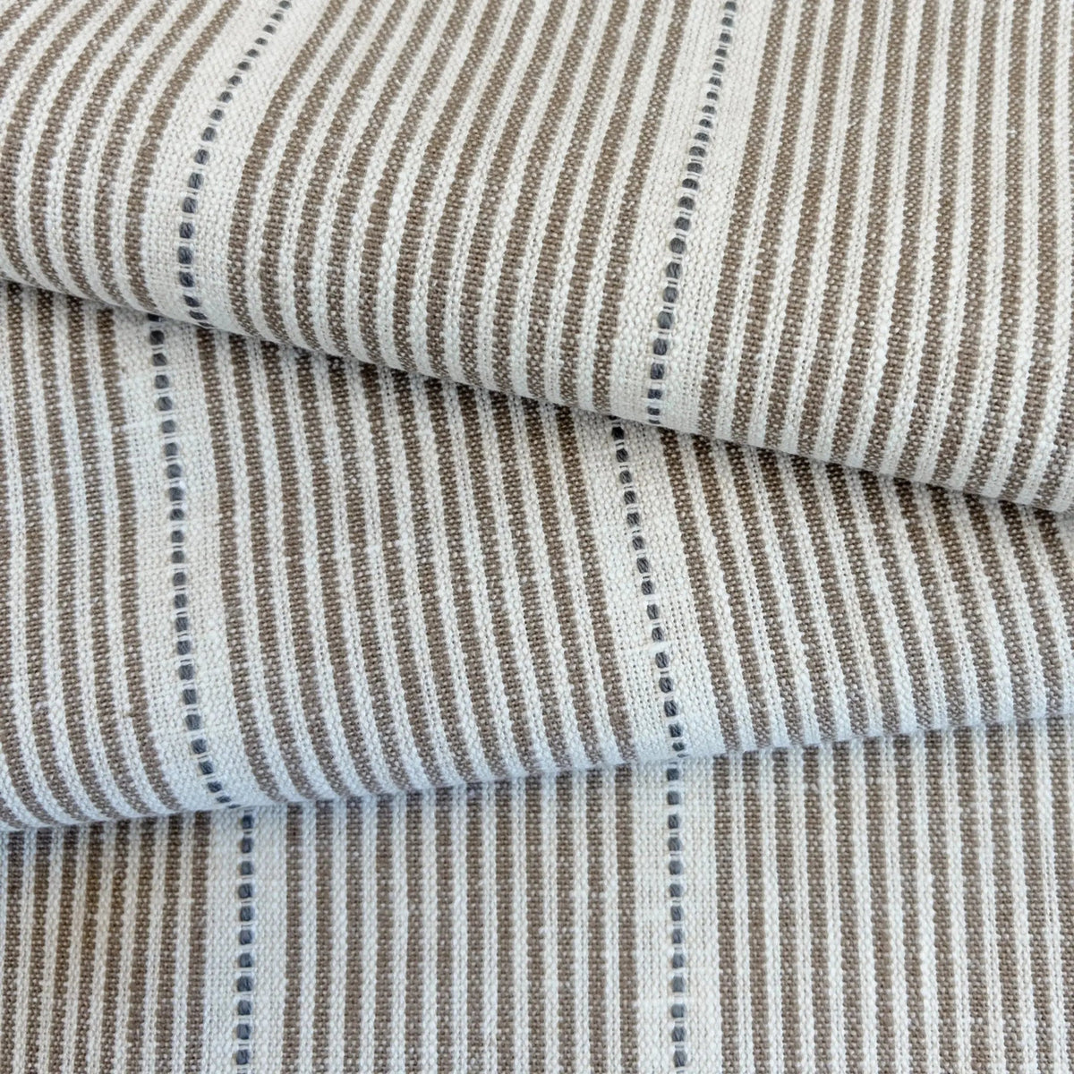 Brown Stripe Fabric, Isla Stripe Drapery Fabric, Butterscotch ...