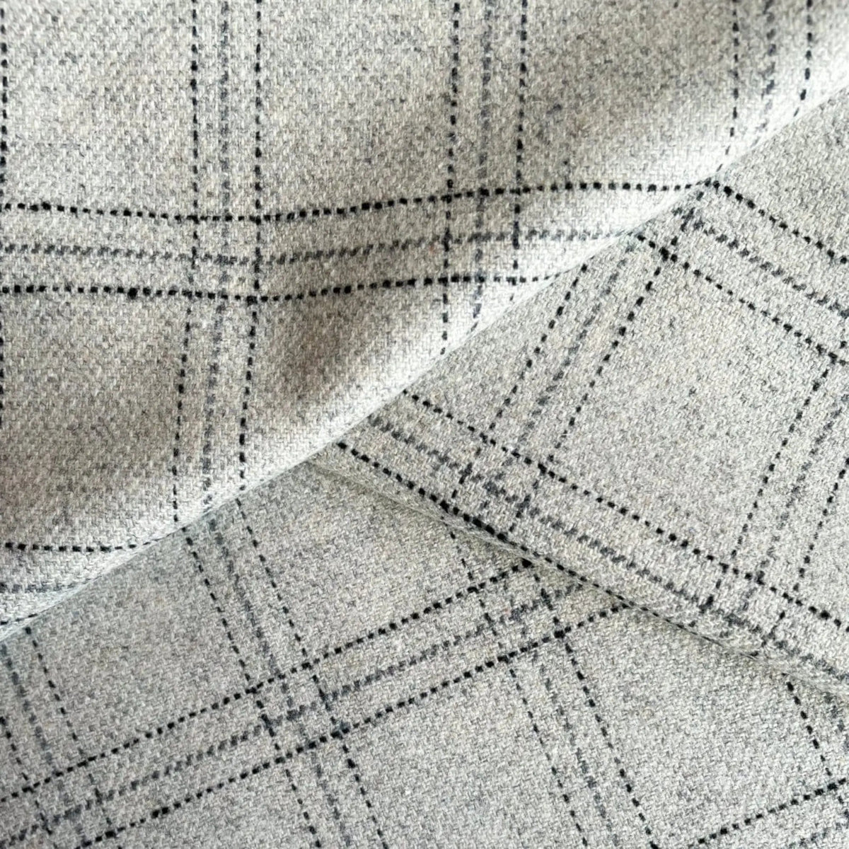 Grey Wool Plaid Fabric - Milan Tartan Drapery Fabric – HomeStyle Fabrics